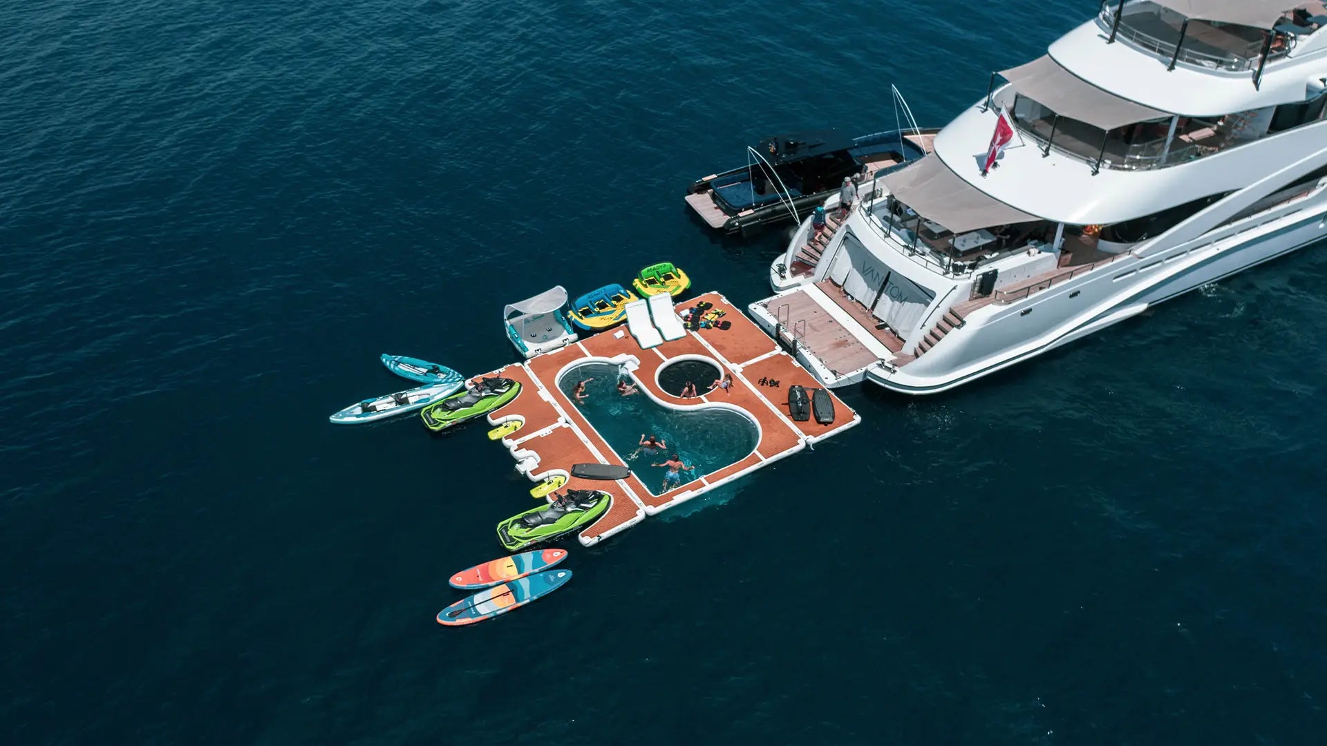YachtBeach Floating Yacht Pools – Luxury Swim Platforms | eFoil Riders